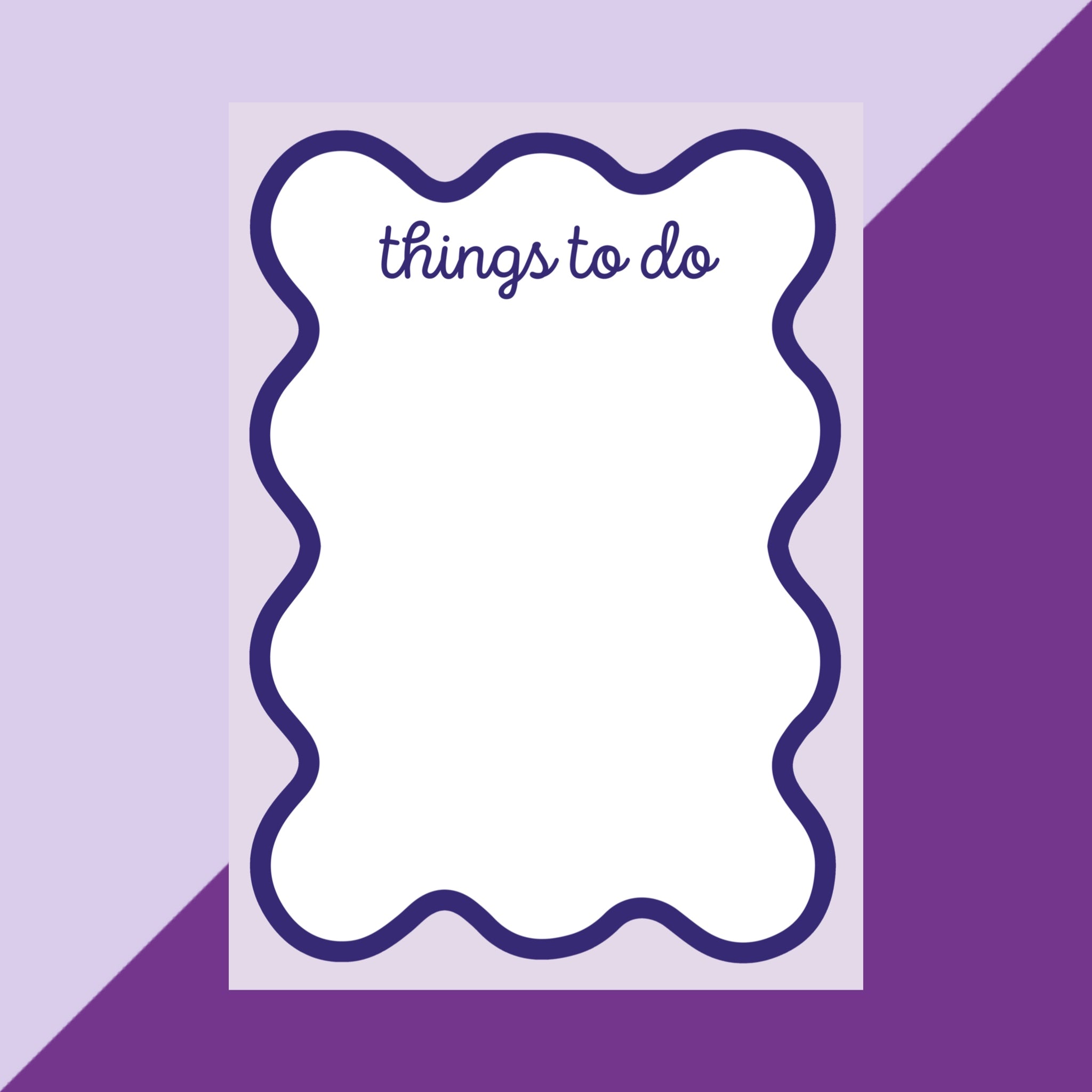 Wavy Things To Do Notepad | Lilac/Purple – MadHouse