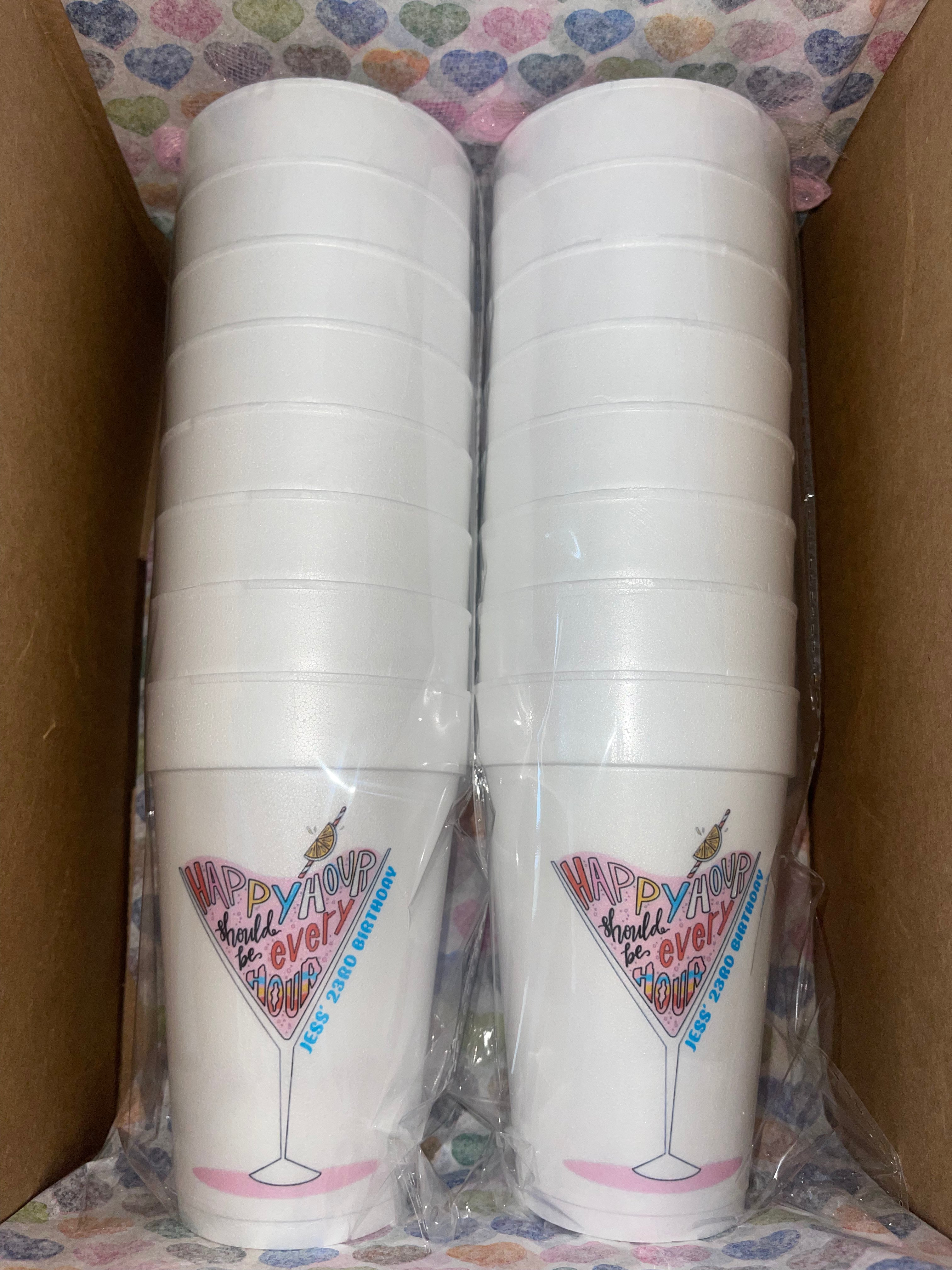 CUSTOM STYROFOAM CUPS – MadHouse Designs